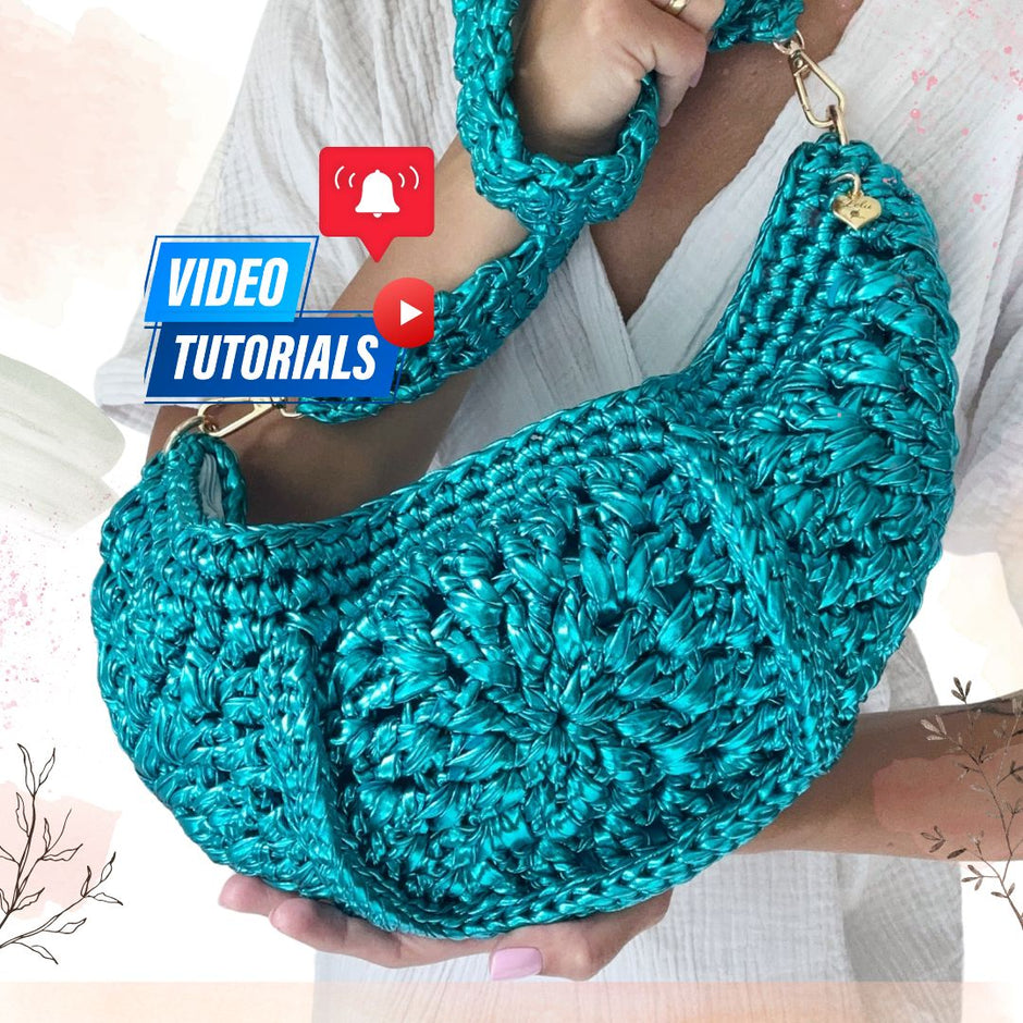 Crochet Bag Pattern Video Tutorial, Crossbody with Puff Stitch PDF ...